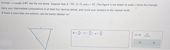 Solved Consider a triangle ABC like the one below, Suppose | Chegg.com