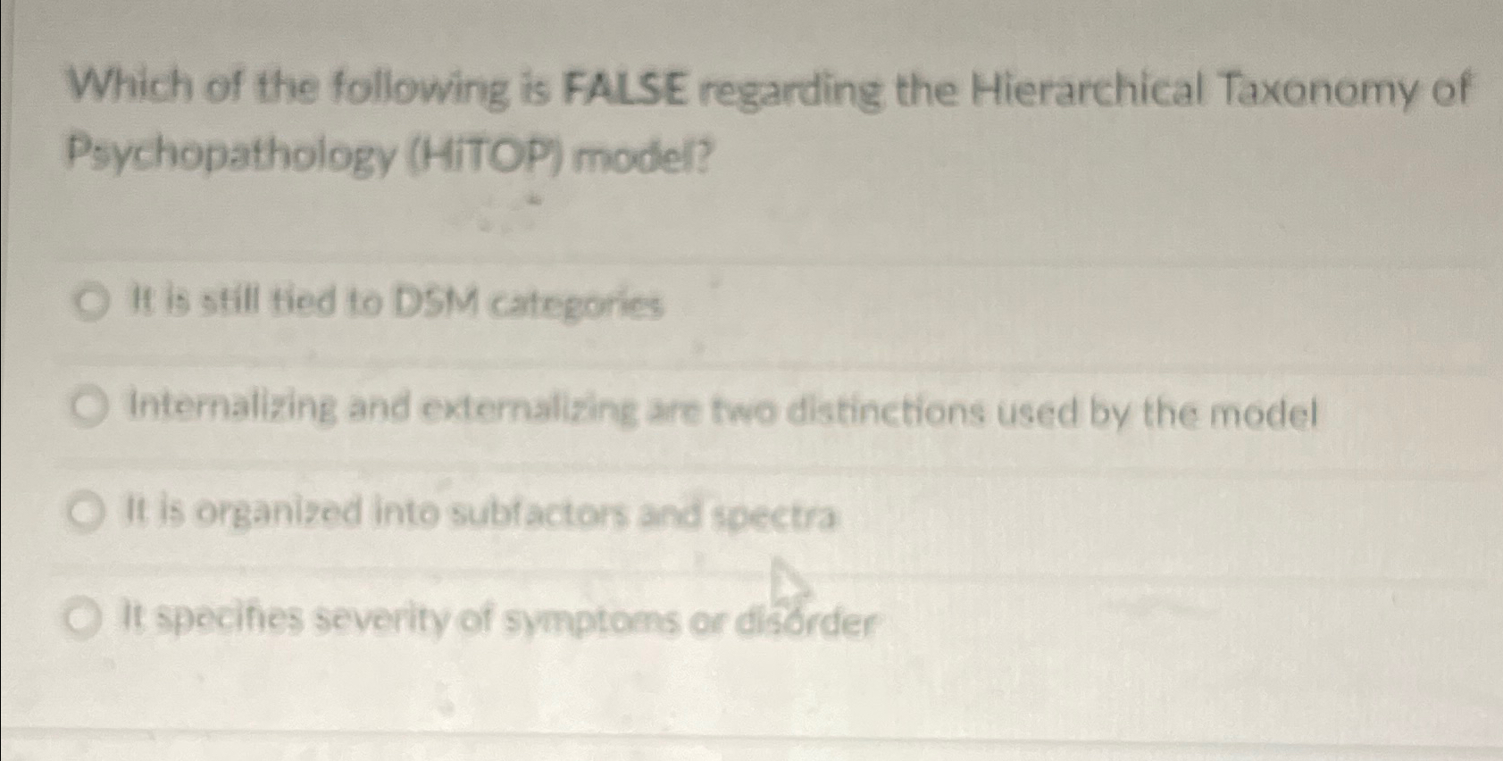 Solved Which of the following is FALSE regarding the | Chegg.com