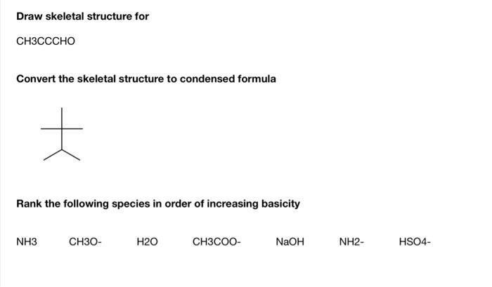 Solved Convert the skeletal structure to condensed formula | Chegg.com