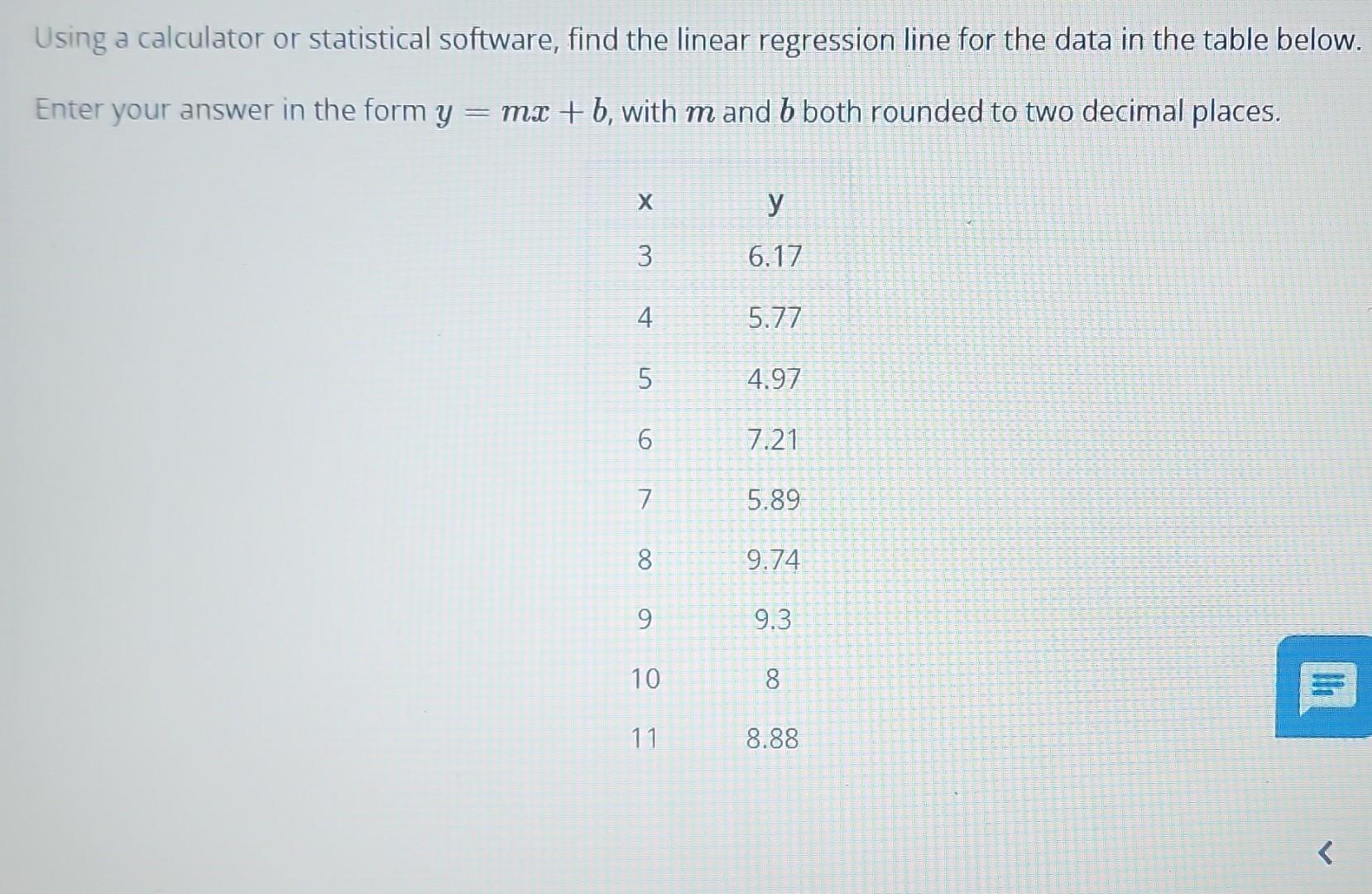 Solved Using a calculator or statistical software, find the | Chegg.com