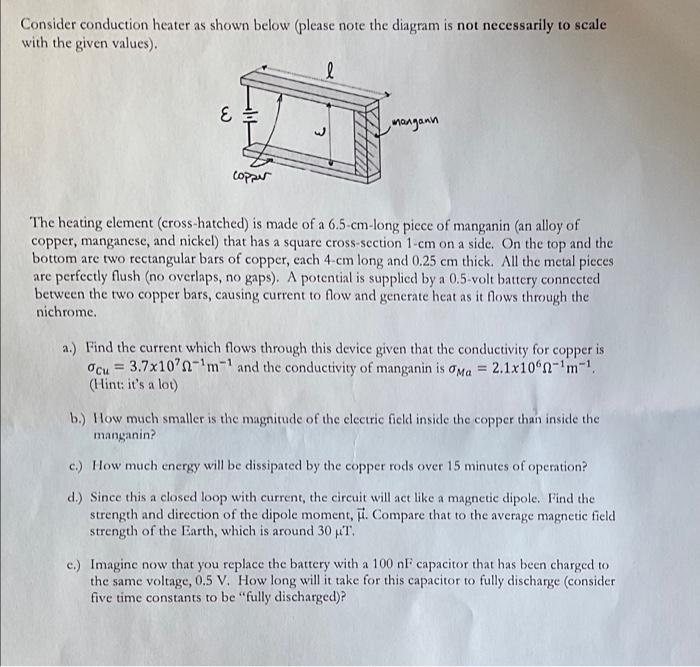 Solved Consider conduction heater as shown below (please | Chegg.com