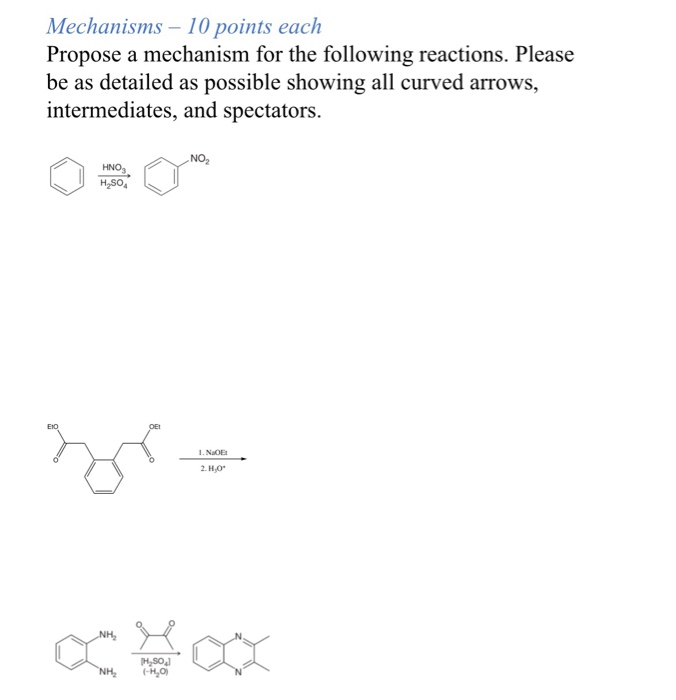 Solved Mechanisms - 10 points each Propose a mechanism for | Chegg.com