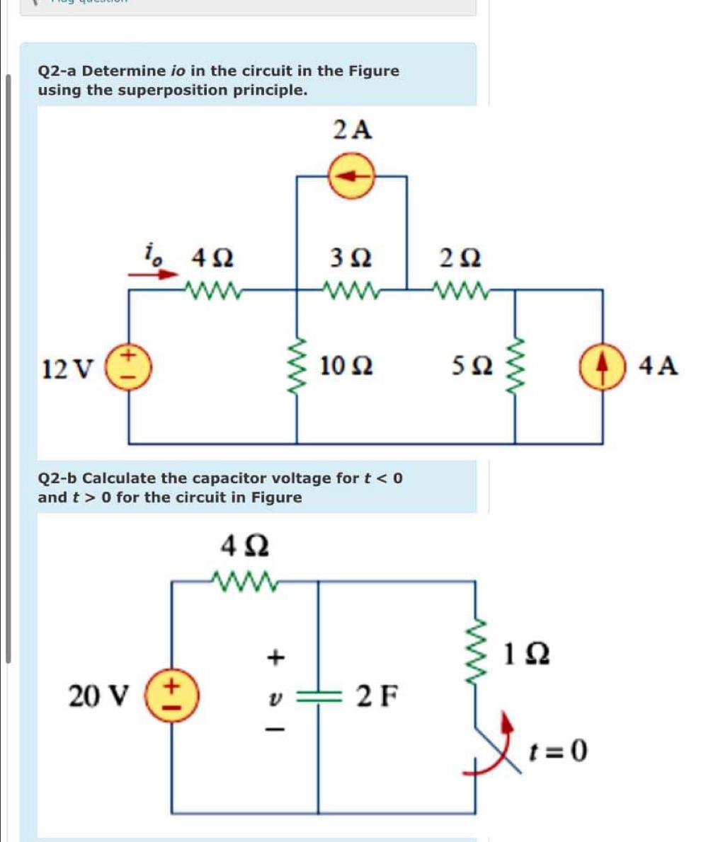 Solved Q2-a Determine io in the circuit in the Figure using | Chegg.com