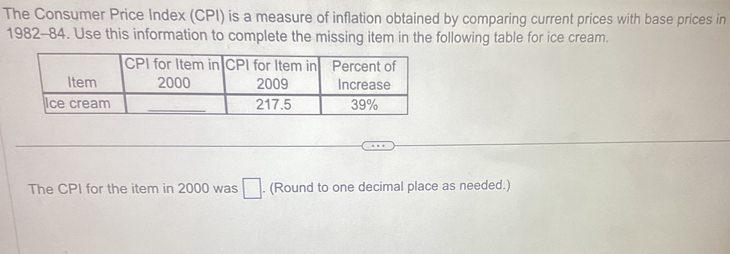 Solved The Consumer Price Index (CPI) ﻿is a measure of | Chegg.com