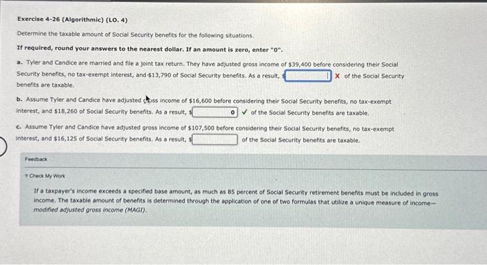 Solved Exercise 4-26 (Algorithmic) (LO. 4) Determine the | Chegg.com