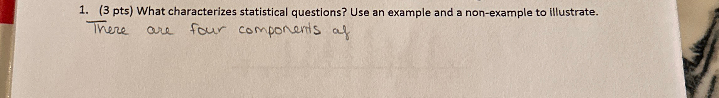 Solved (3 ﻿pts) ﻿What characterizes statistical questions? | Chegg.com