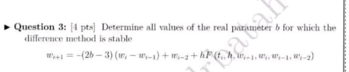 Question 3: [4 pts] Determine all values of the real | Chegg.com