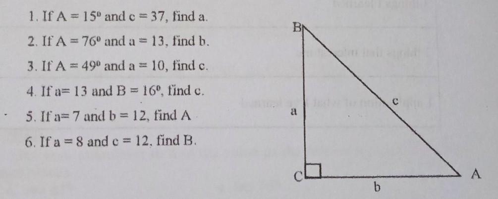 Solved Using The Figure Below Find The Remaining Unknown Chegg