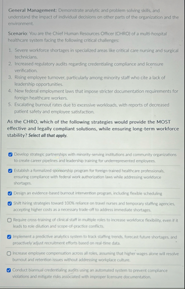 Solved General Management: Demonstrate analytic and problem | Chegg.com