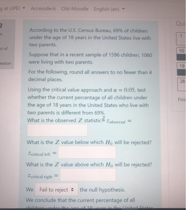Solved g at UPEI Accessdeck Old-Moodle English (en) 2. Qui e | Chegg.com