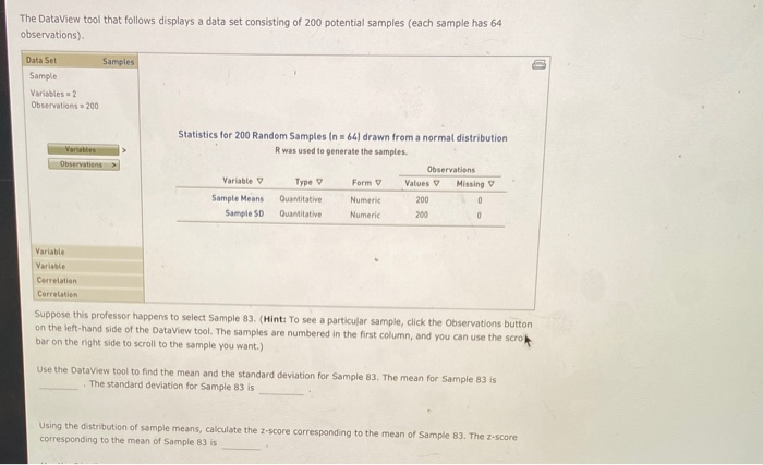 The Dataview Tool That Follows Displays A Data Set