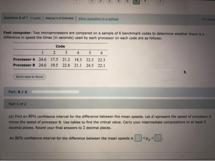 Solved Question 6 of 7 point) Attempt 4 of Unlimited | Chegg.com