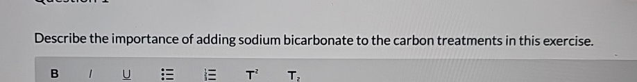 Solved Describe the importance of adding sodium bicarbonate | Chegg.com