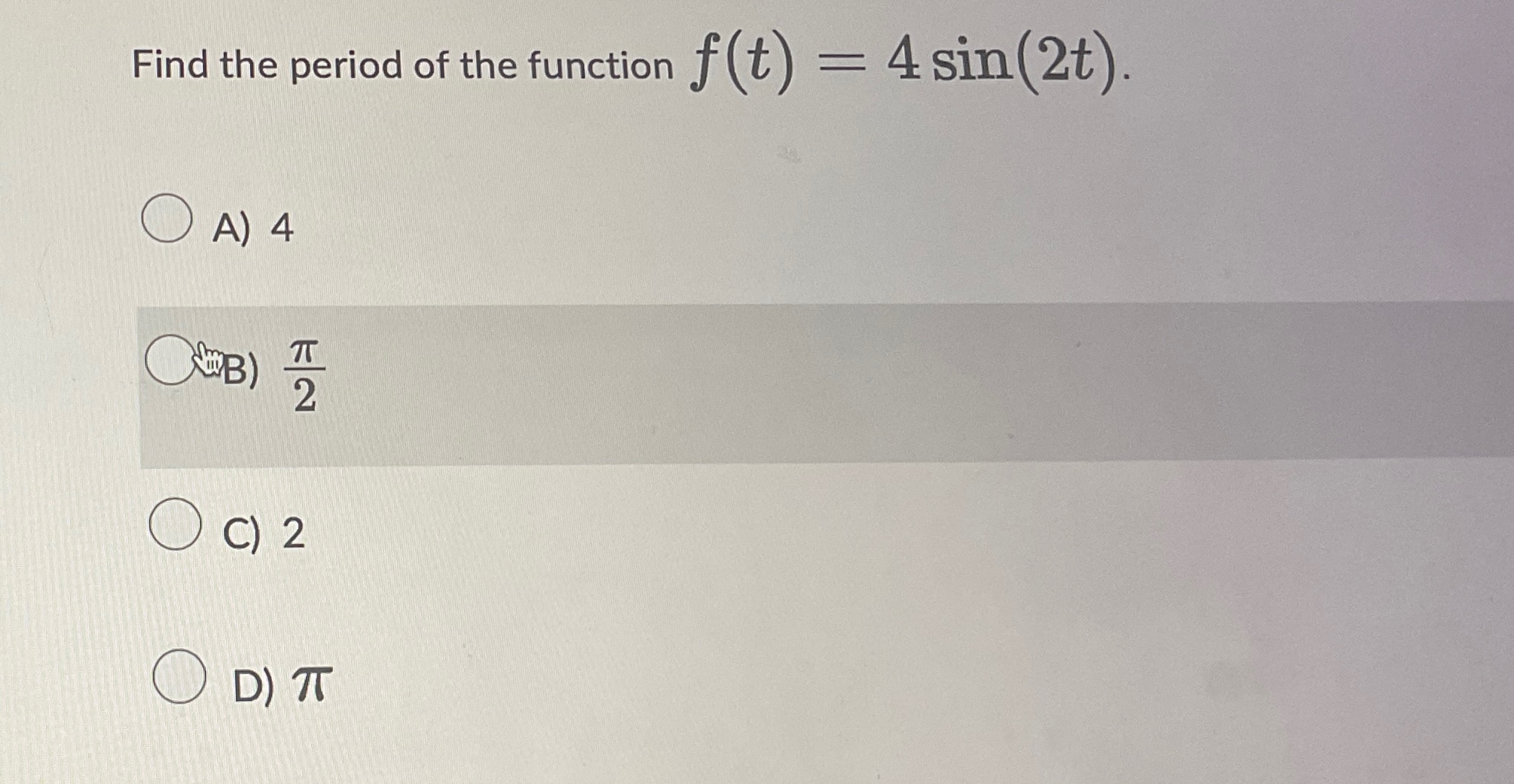 Solved Find the period of the function | Chegg.com