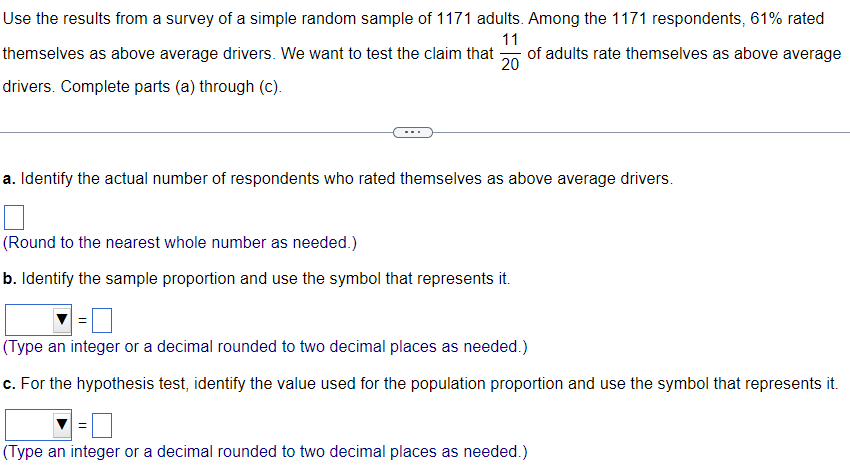 Solved Use the results from a survey of a simple random | Chegg.com