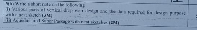 Solved 5(b) ﻿Write a short note on the following (i) | Chegg.com