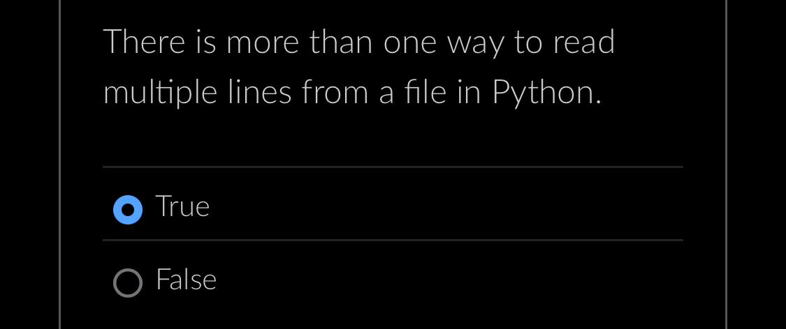 Solved There is more than one way to read multiple lines | Chegg.com