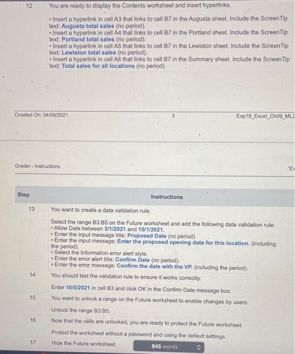 Step Instructions Possible 1 Start Excel. Download | Chegg.com