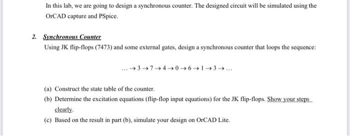 In this lab, we are going to design a synchronous | Chegg.com
