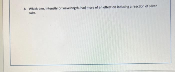 Solved 1. Silver lodide is a photosensitive compound that | Chegg.com