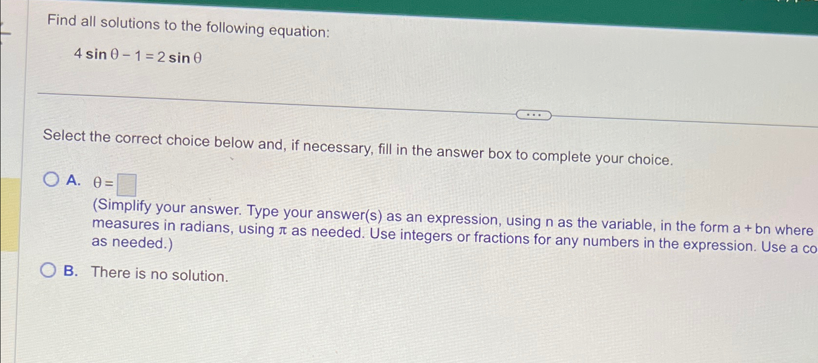 Solved Find all solutions to the following | Chegg.com