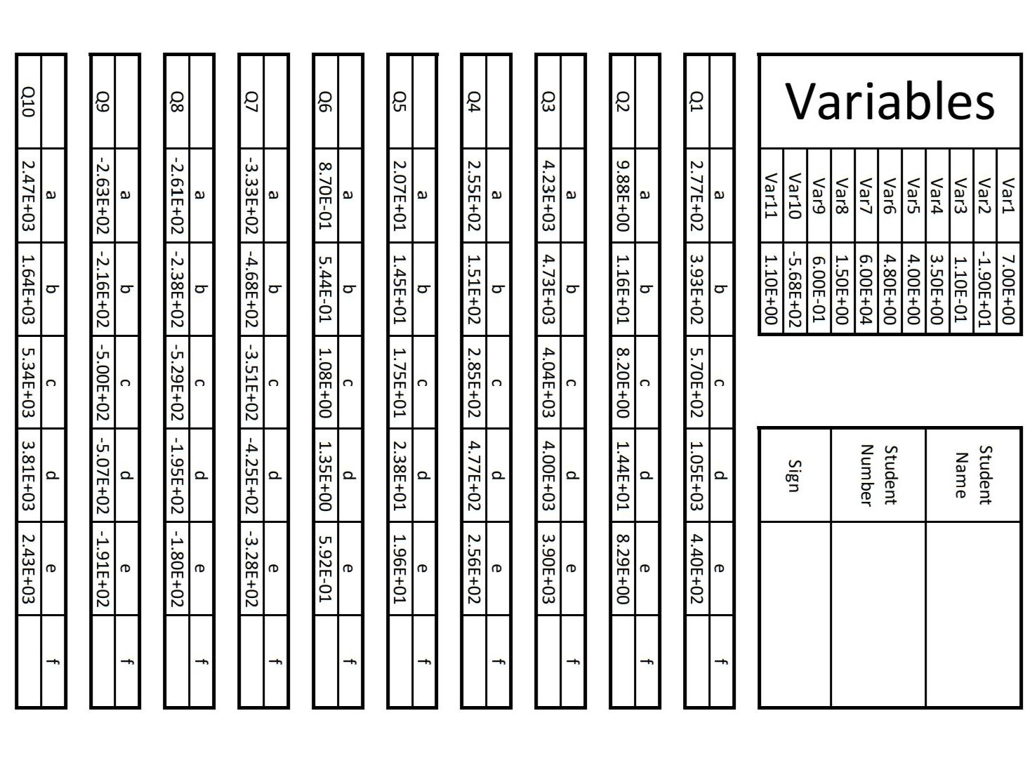 Solved Please use the variable sheet uploaded and get, | Chegg.com