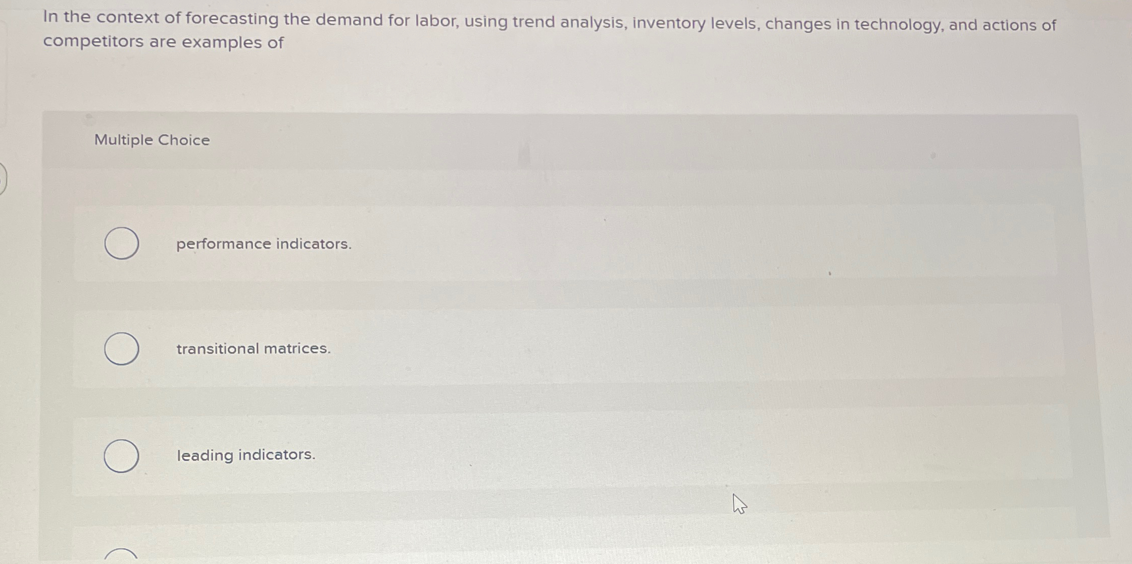 Solved In the context of forecasting the demand for labor, | Chegg.com