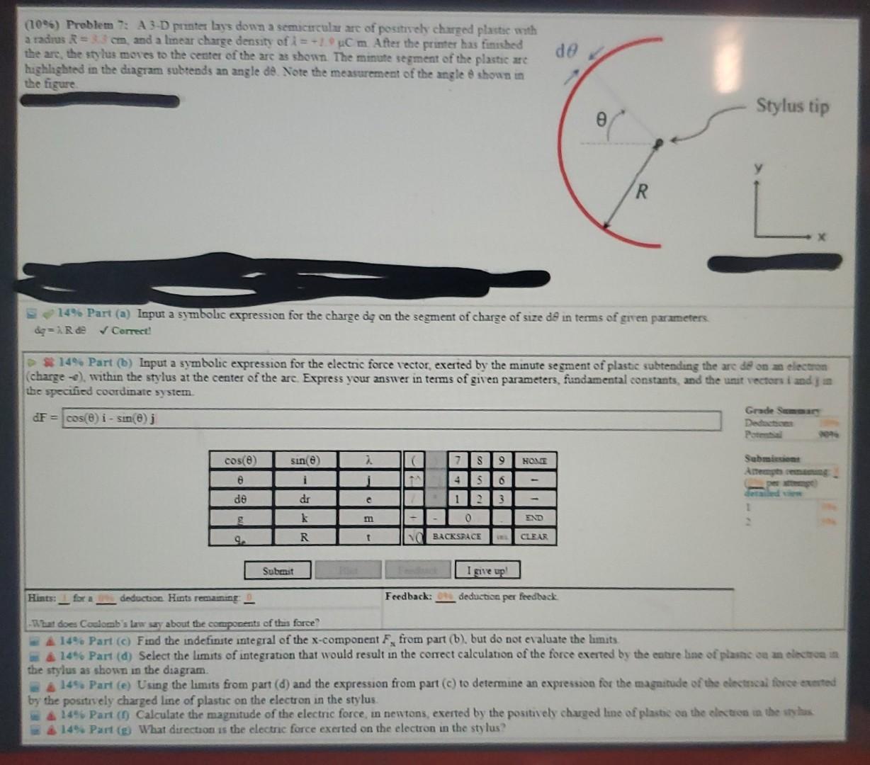 Solved (10\%) Problem 7: A 3-D prunter lays down a | Chegg.com