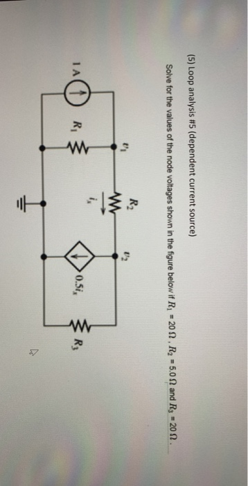 Solved (5) Loop analysis #5 (dependent current source) Solve | Chegg.com