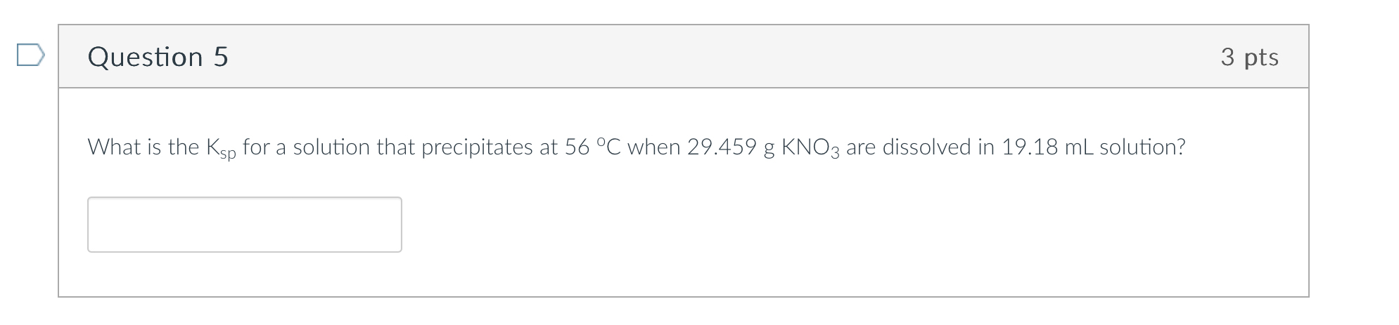 Solved Question 53 ﻿ptsWhat is the Ksp ﻿for a solution that | Chegg.com