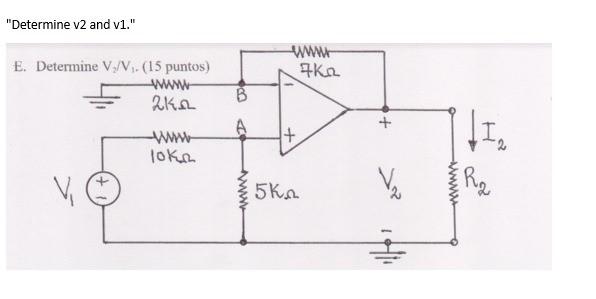 Solved Determine v2 and V1 Perform all the steps of this | Chegg.com