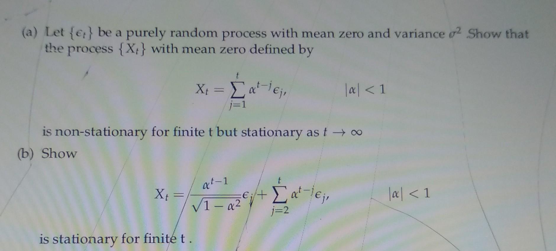 [Solved]: (a) Let ( left { epsilon_{t} right }