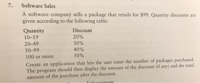 Solved Software Sales A software company sells a package | Chegg.com