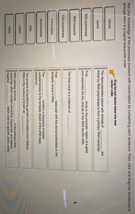 Solved Test your knowledge of the processed involved with | Chegg.com