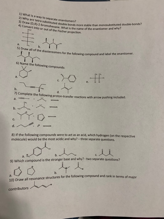 Solved 2) Why are tetra substituted double bonds more stable | Chegg.com
