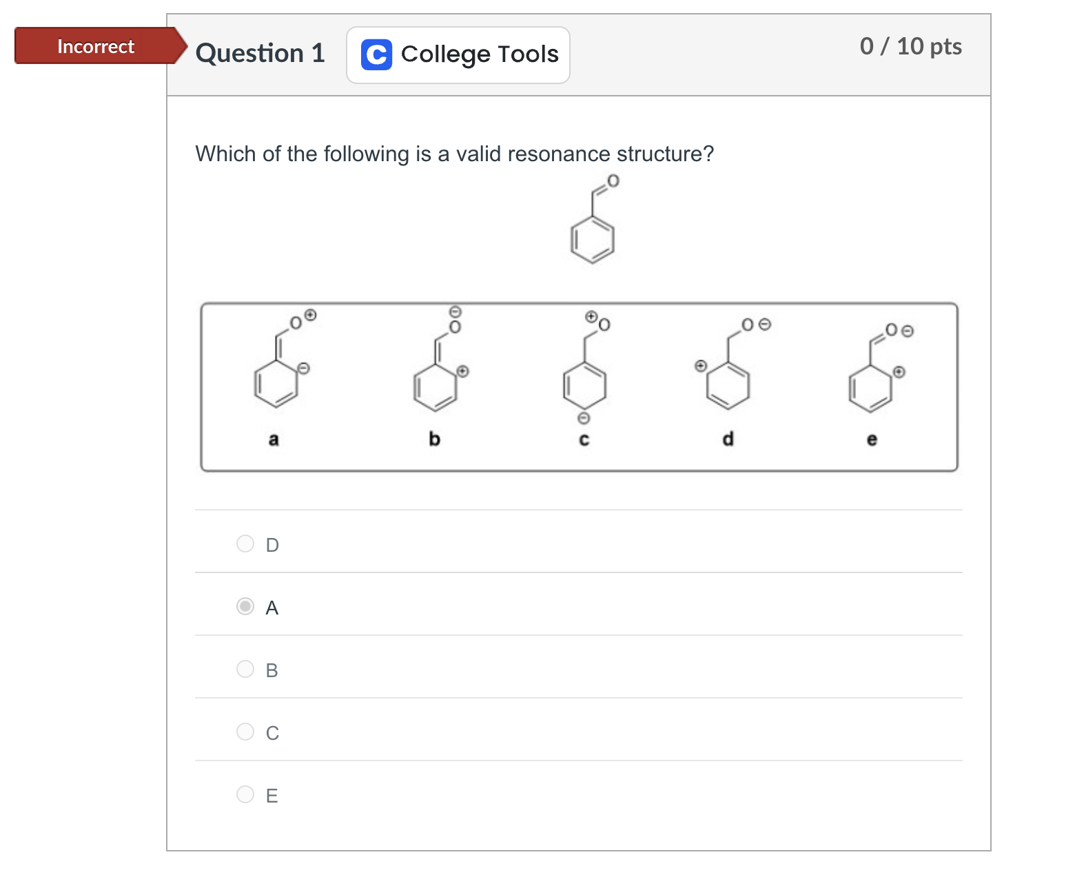 Solved Question 1Which of the following is a valid resonance | Chegg.com