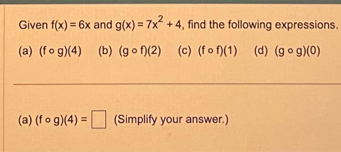 Solved Let f(x)=2x+5 and g(x)=4x2−3. Evaluate (f∘g)(−2) | Chegg.com