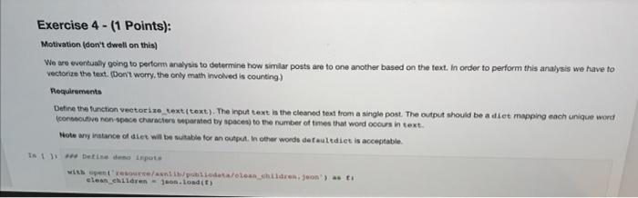 Solved Exercise 4 - (1 Points): Motivation (don't dwell on | Chegg.com