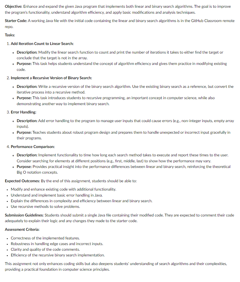 Solved Objective: Enhance and expand the given Java program | Chegg.com