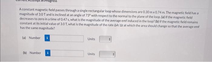 Solved A constant magnetic field passes through a single | Chegg.com