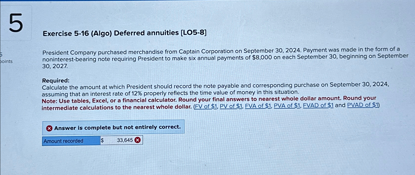 Solved Exercise 5-16 (Algo) ﻿Deferred annuities | Chegg.com