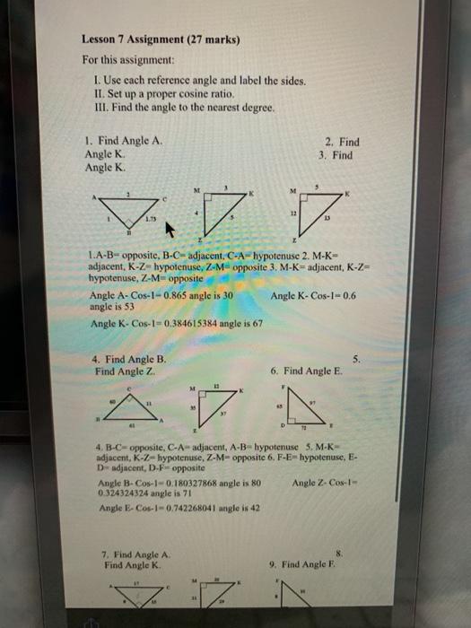 Solved Lesson 7 Assignment (27 marks) For this assignment: | Chegg.com