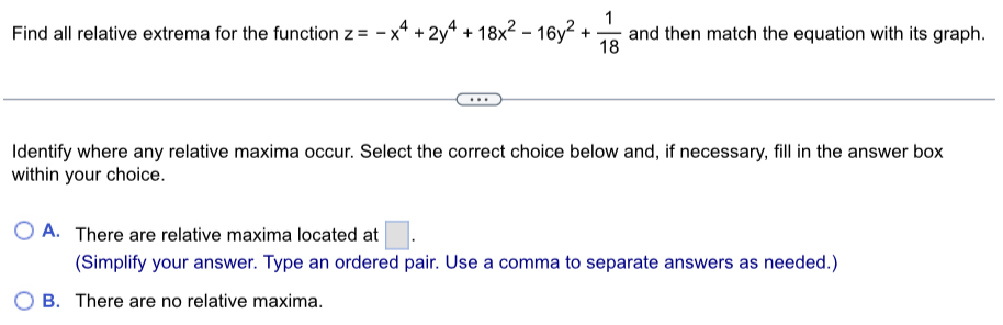 Solved Find all relative extrema for the function | Chegg.com