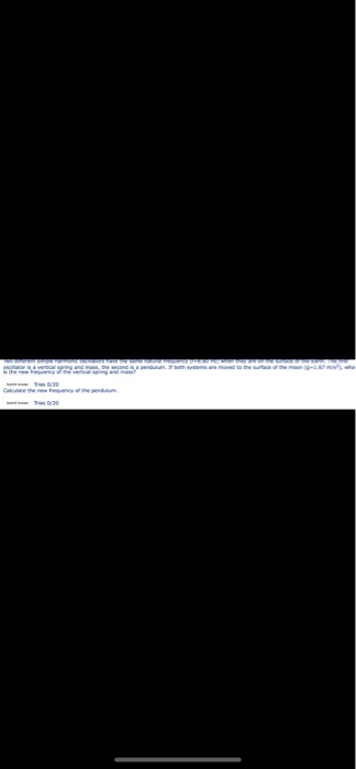 Solved 20 Call the new they are pendum Iwo diferent simple | Chegg.com