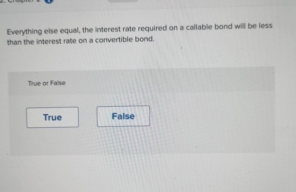 Solved Everything else equal, the interest rate required on | Chegg.com