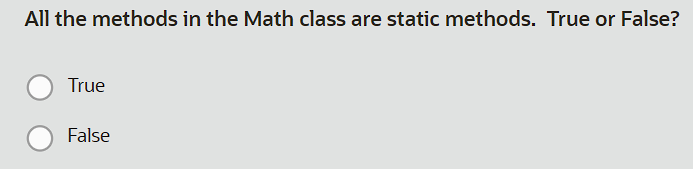 Solved All the methods in the Math class are static methods. | Chegg.com