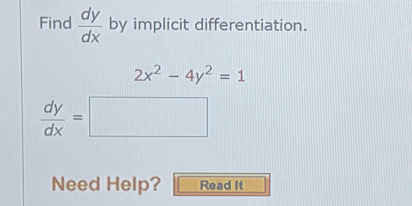 Solved Find dydx ﻿by implicit | Chegg.com