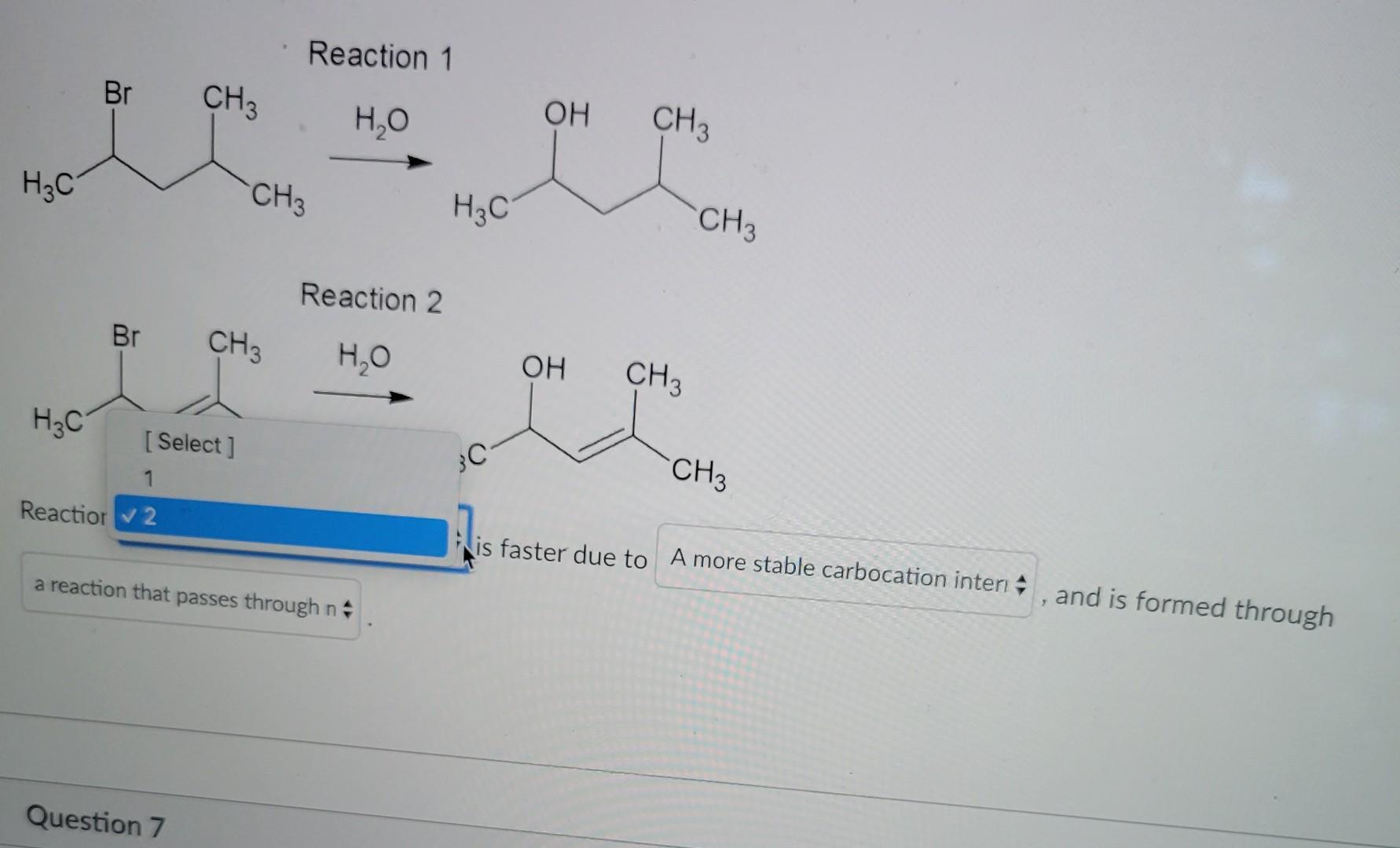Solved Consider the below reactions: Reaction 1 Br CH3 OH HO | Chegg.com