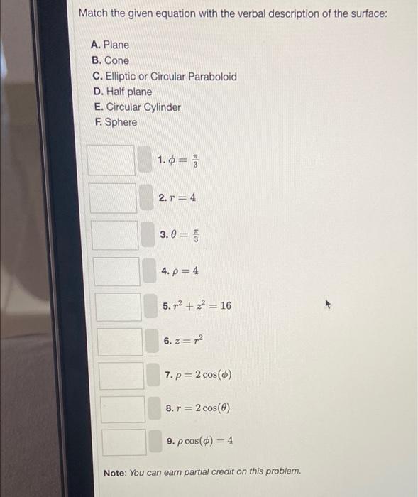 Solved Match the given equation with the verbal description | Chegg.com