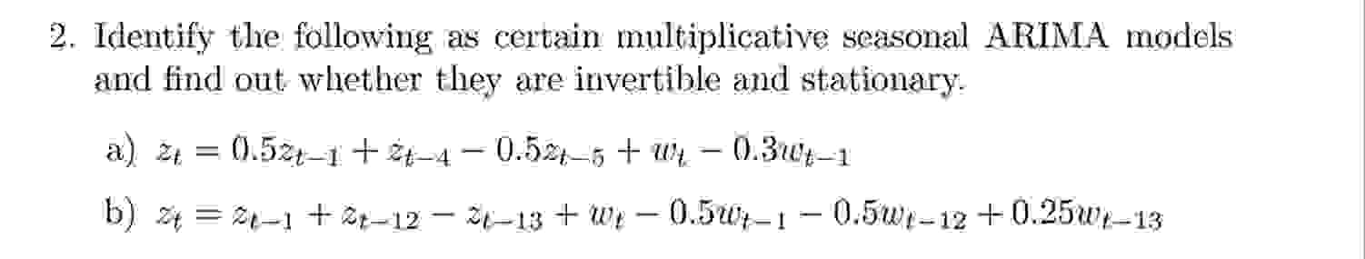 Solved Identify the following as certain multiplicative | Chegg.com
